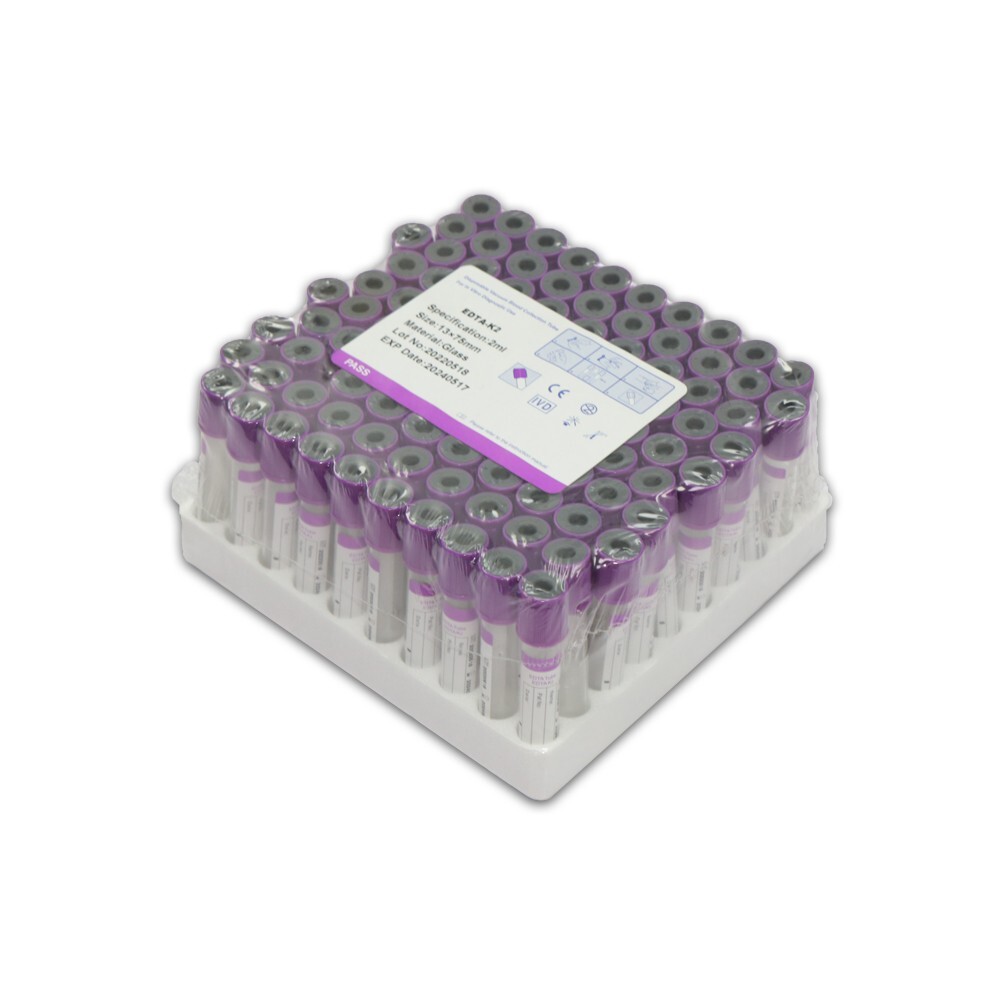 Laboratory~2ml Hospital 100pcs Glass Tubes Vacuum Blood Collection Tube ...