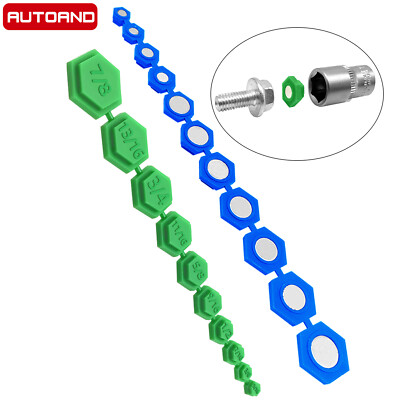 21pcs SAE and Metric Magnetic Socket Inserts Holds Nut & Bolt Tool Set ...