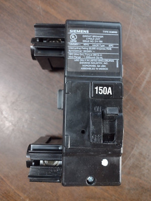 SIEMENS MBK150A MAIN CIRCUIT BREAKER 150 AMP 120/240 VAC 2-POLE NEW IN ...