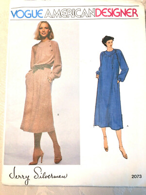 Vtg VOGUE 2073 Jerry Silverman American Designer Sewing Pattern Dress ...