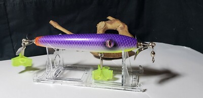 5 inch Custom Handmade wooded Chopper topwater lure( Purple lady bug ...