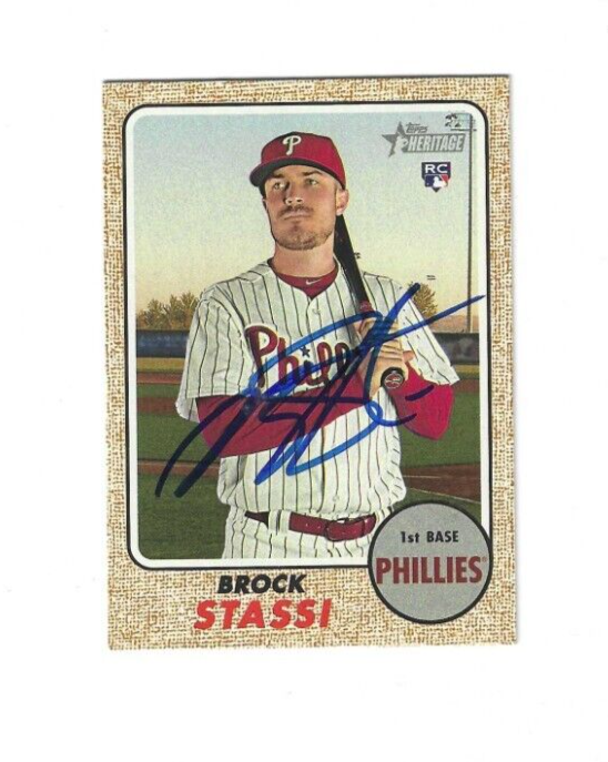 Signed Autographed BROCK STASSI Phila Phillies 2017 Topps Heritage Card ...