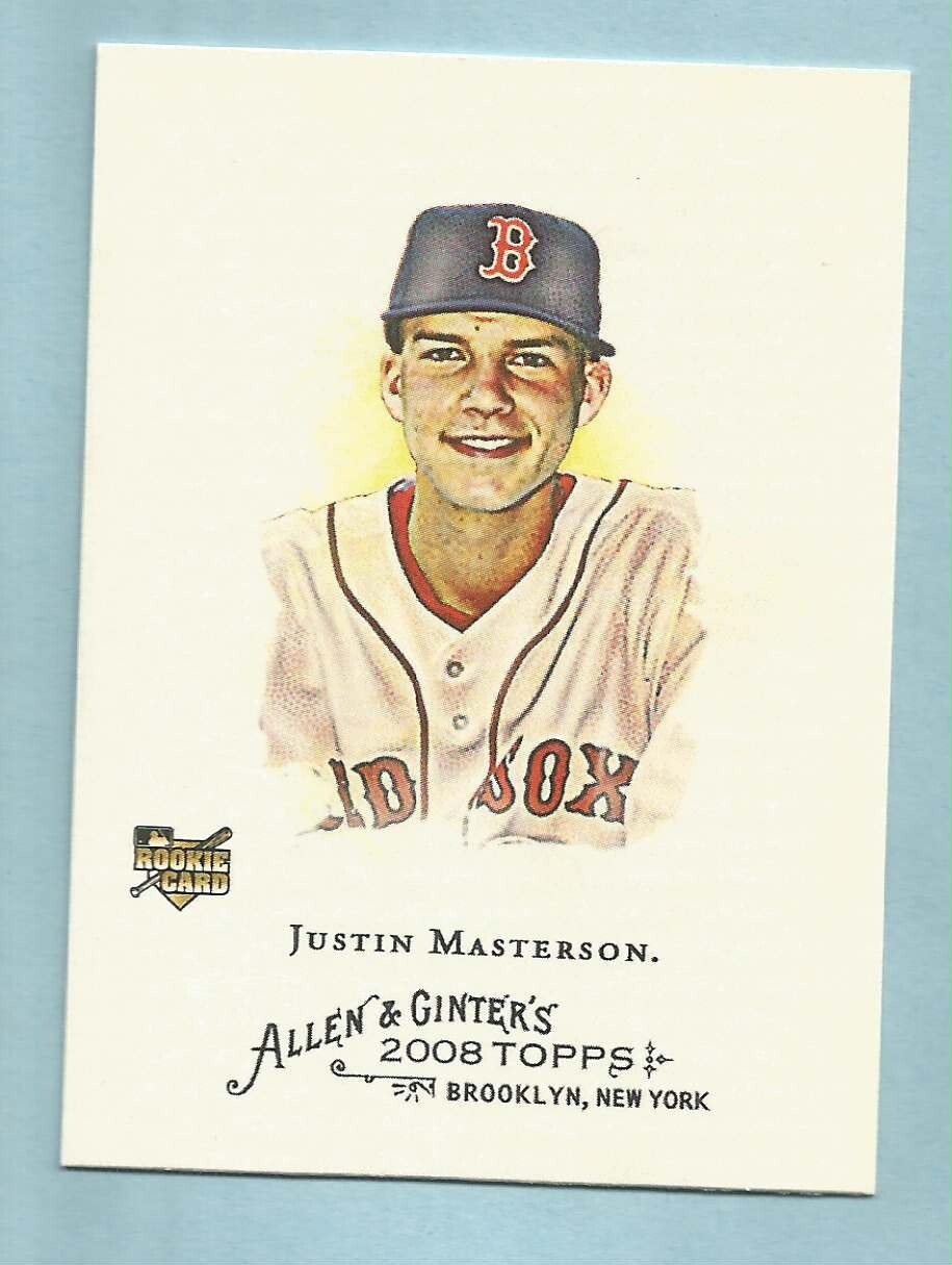 2008 Topps Allen & Ginter Baseball Justin Masterson #348 ROOKIE Boston ...