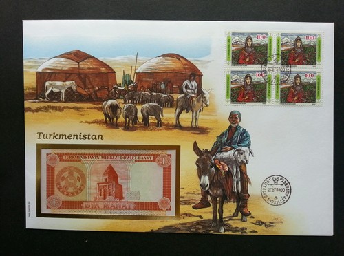 Turkmenistan Livestock 1994 Goat Ram Horse Farm Animal FDC (banknote ...