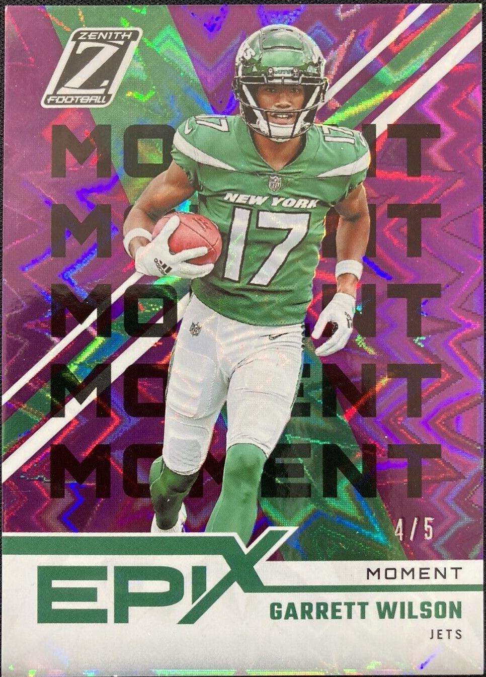 2022 Panini Zenith - Epix Purple Garrett Wilson #EP-1 Moment /5 (RC ...
