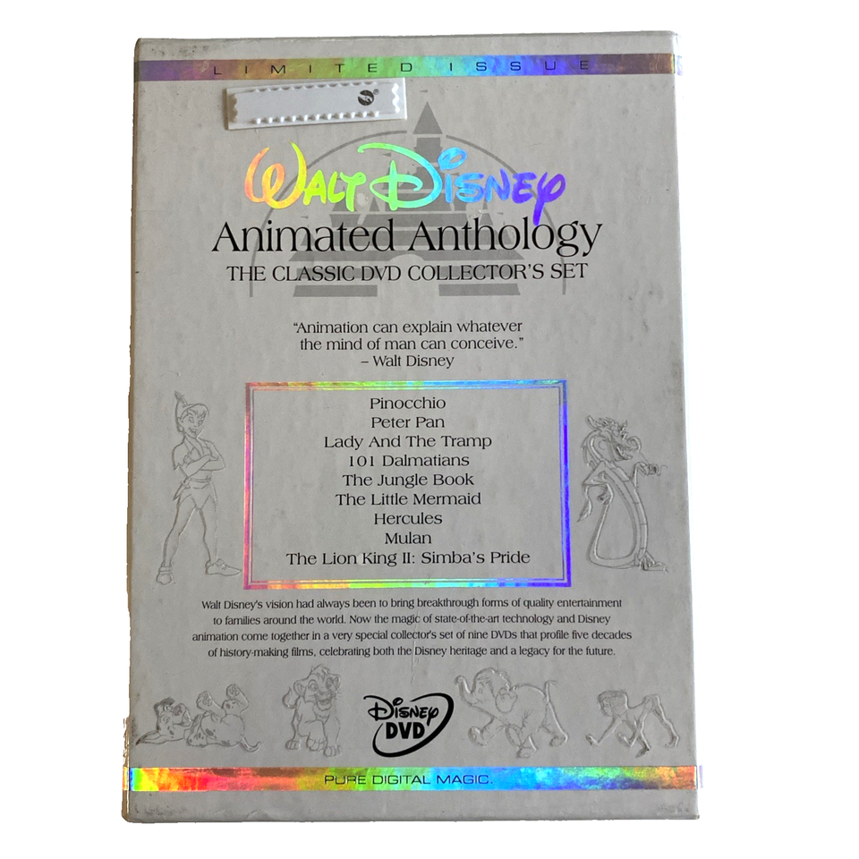 WALT DISNEY Animated Anthology 9 DVD Box Set 717931007209 Sealed ...