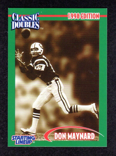 1998 Starting Lineup Classic Doubles Don Maynard New York Jets HOF Card ...
