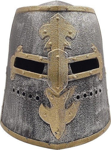 Medieval Crusader Knight Soldier Warrior Costume Helmet with Folding ...