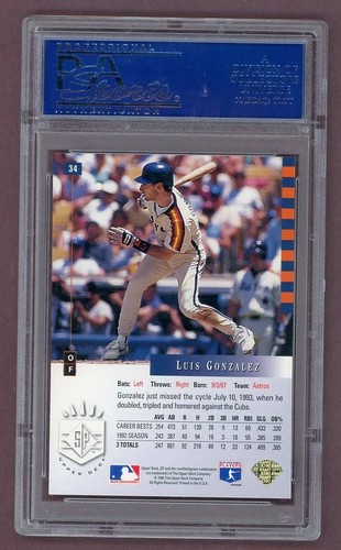 1993 SP # 34 LUIS GONZALEZ ASTROS PSA 10 GEM MINT 525921 (KYCARDS) | eBay