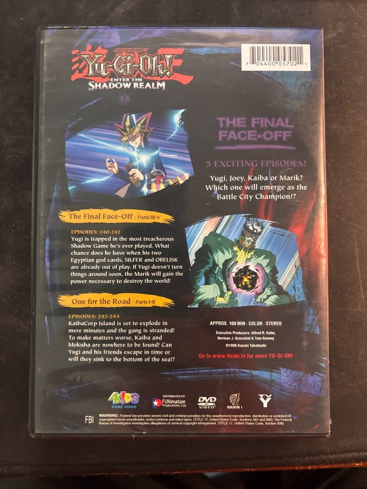 Yu-Gi-Oh! Enter the Shadow Realm The Final Face-Off DVD READ ...
