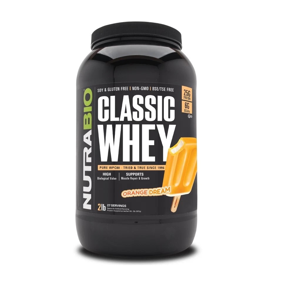 NUTRABIO CLASSIC WHEY 2LB - ORANGE DREAMSICLE 12/2026 | eBay