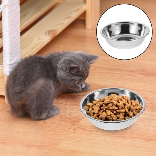 5 Pcs Chat Gamelle Inox Animal De Compagnie Bols Nourriture Pour ...