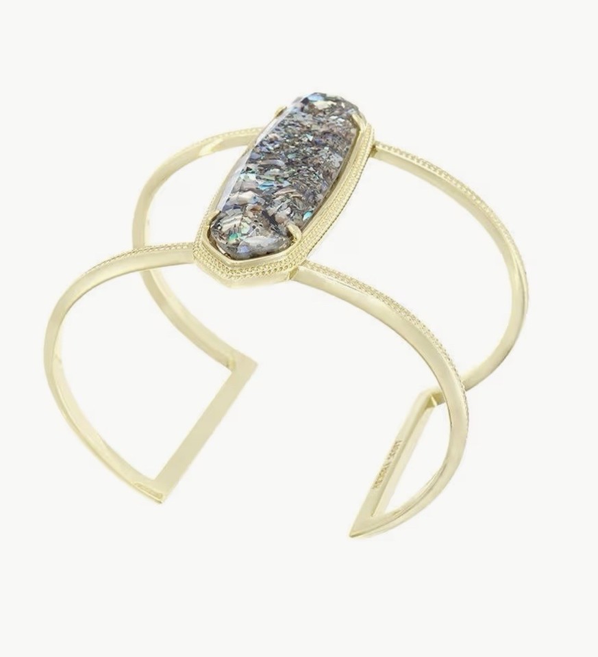 EUC Kendra Scott Lawson Bracelet Gold Crushed Abalone Shell | eBay
