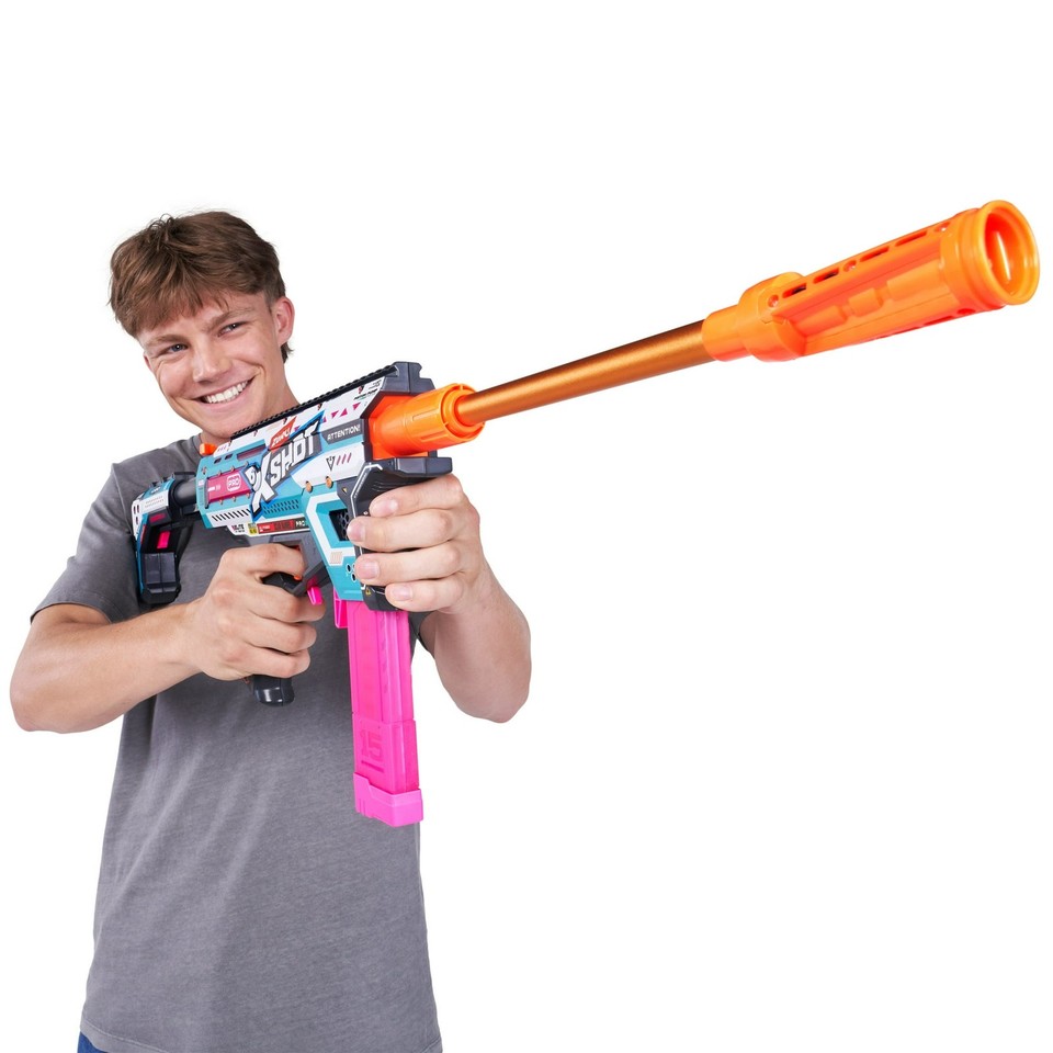 XSHOT Pro Motorized Piston Pump AEB Foam Dart Blaster – 40 Darts FREE ...