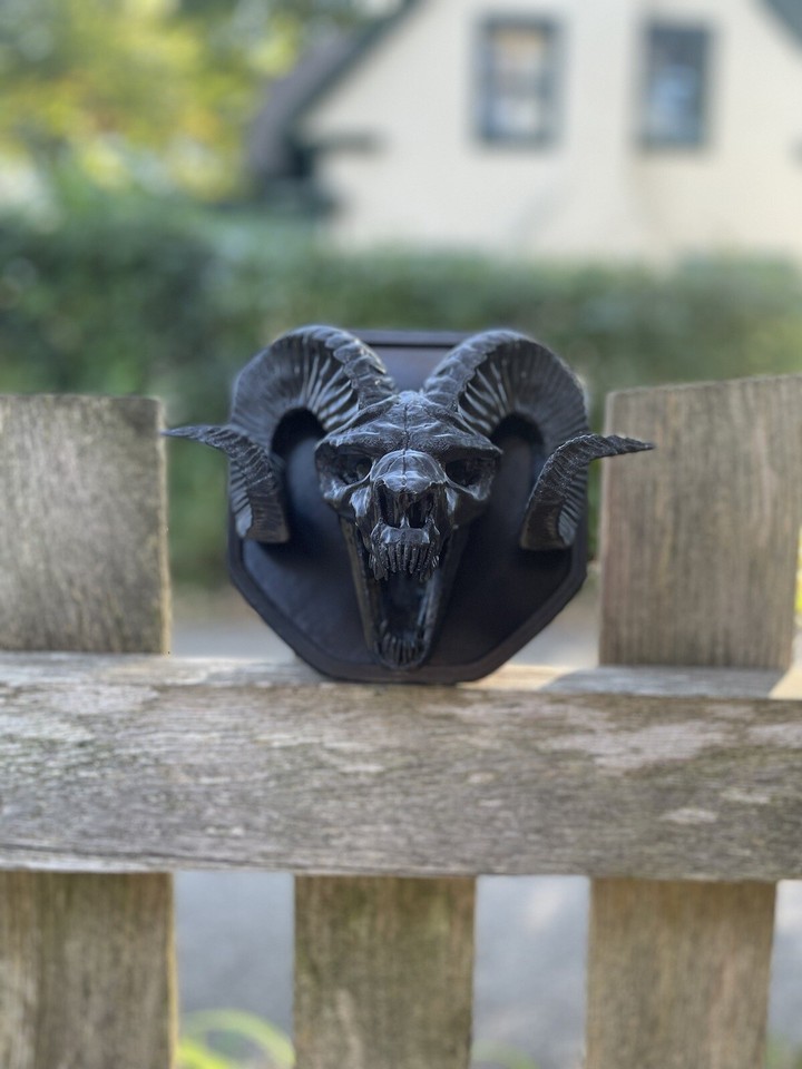 Evil Ram Skull with Horns V3 Tailgate 5th Gen Emblem LED optional 5th ...