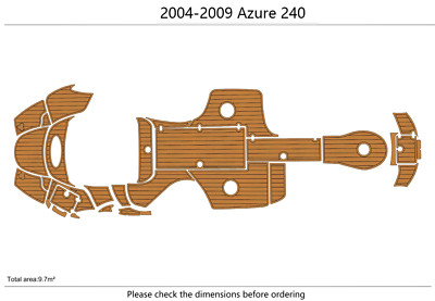 2009 Azure 240 Swim Platform Cockpit Boat Pads EVA Foam Teak Deck ...
