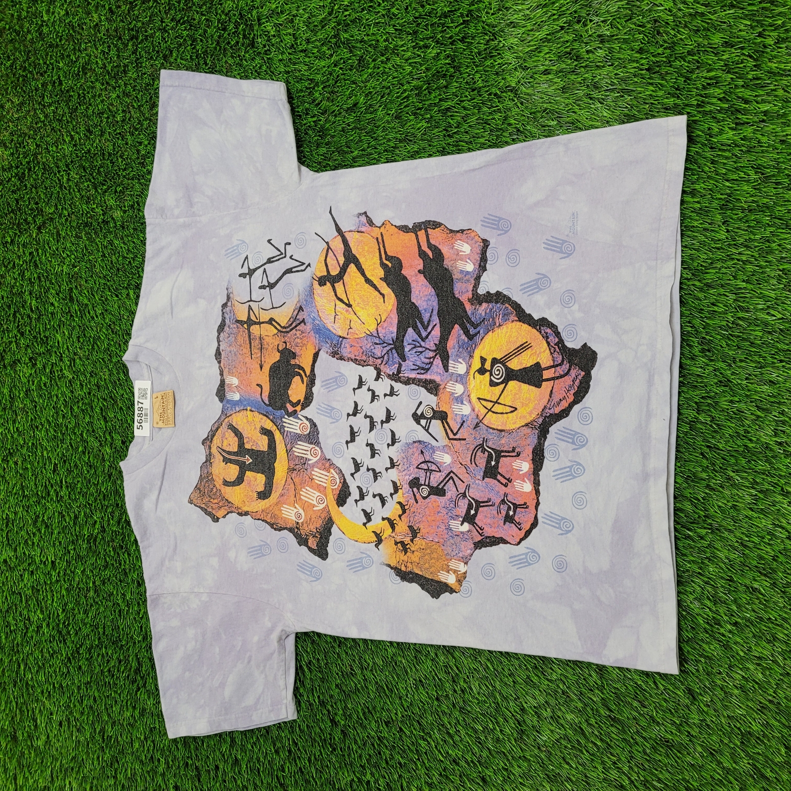 Vintage 2001 Tribal Kokopelli Stone-Age Art Shirt Wom… - Gem