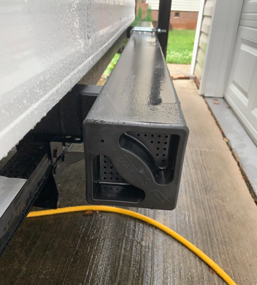 2 Pack RV Bumper Caps Camper Trailer Travel Sewer Hose Side Rear Pipe ...