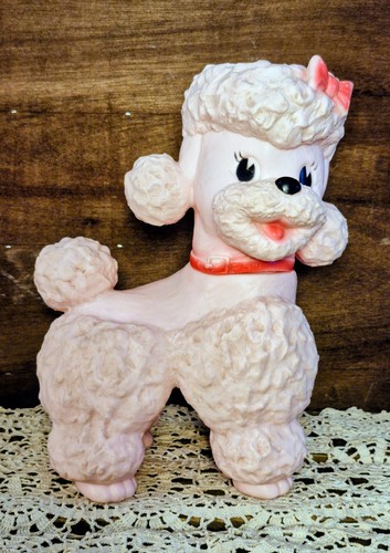 Vtg Sun Rubber Company French Poodle Dog Toy Swivel Head Squeaker ...
