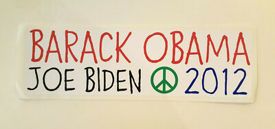 BARACK OBAMA JOE BIDEN 2012 Bumper Sticker New Unused | eBay