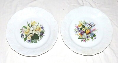 Lierre Sauvage CNP France Two 8” Spring Flower Plates - Excellent | eBay