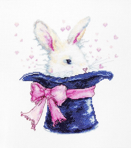 Cross stitch kit Bunny B2302 Luca-S, easter rabbit, magic rabbit cross ...