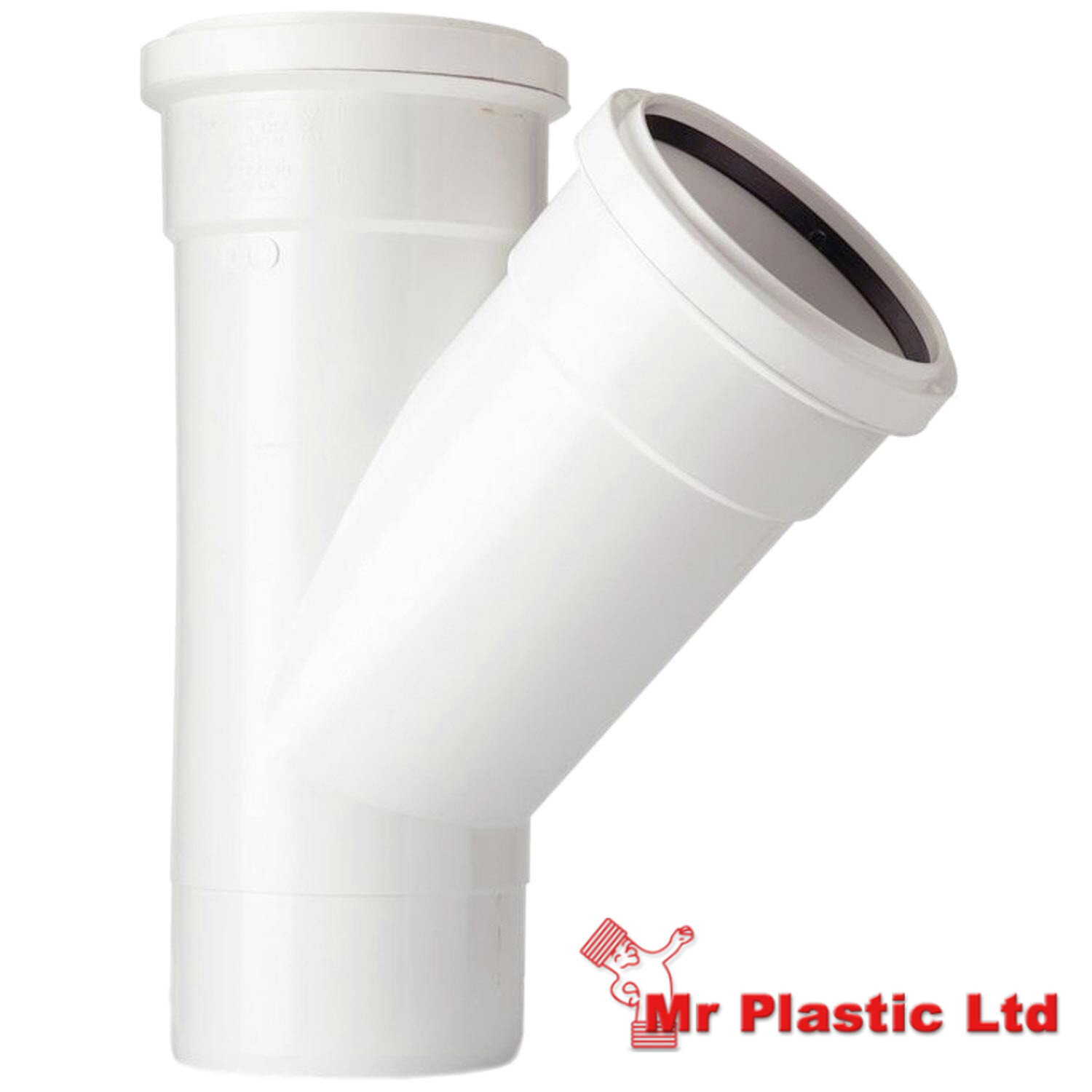 Polypipe 110mm Ring Seal, Push Fit Soil and Vent Pipe Fittings in White ...