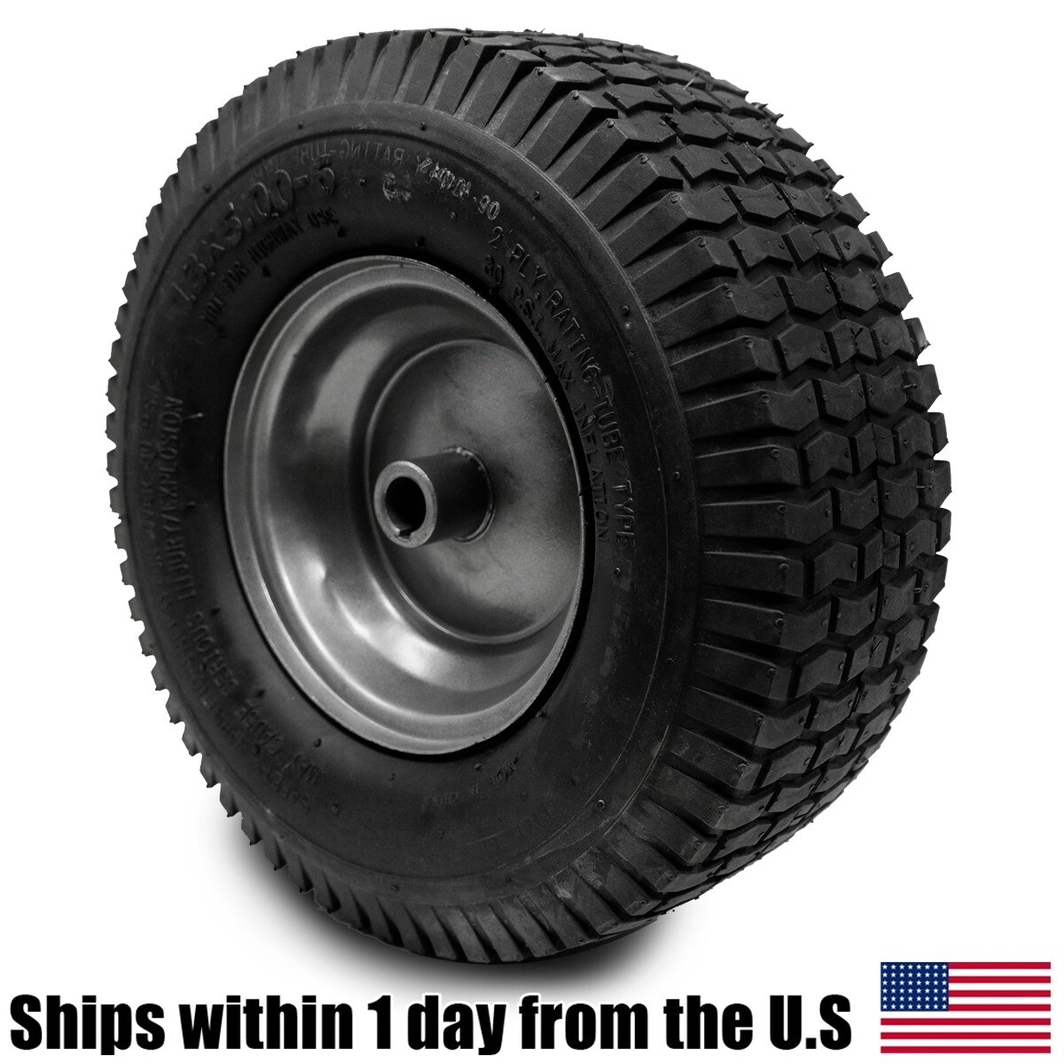 2PK 13x5.00-6 Turf Tires & Rim Assembly Fits Lawn & Garden Tractors ...