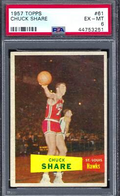 1957 Topps BK #061 PSA 6 Chuck Share Hawks 61 | eBay