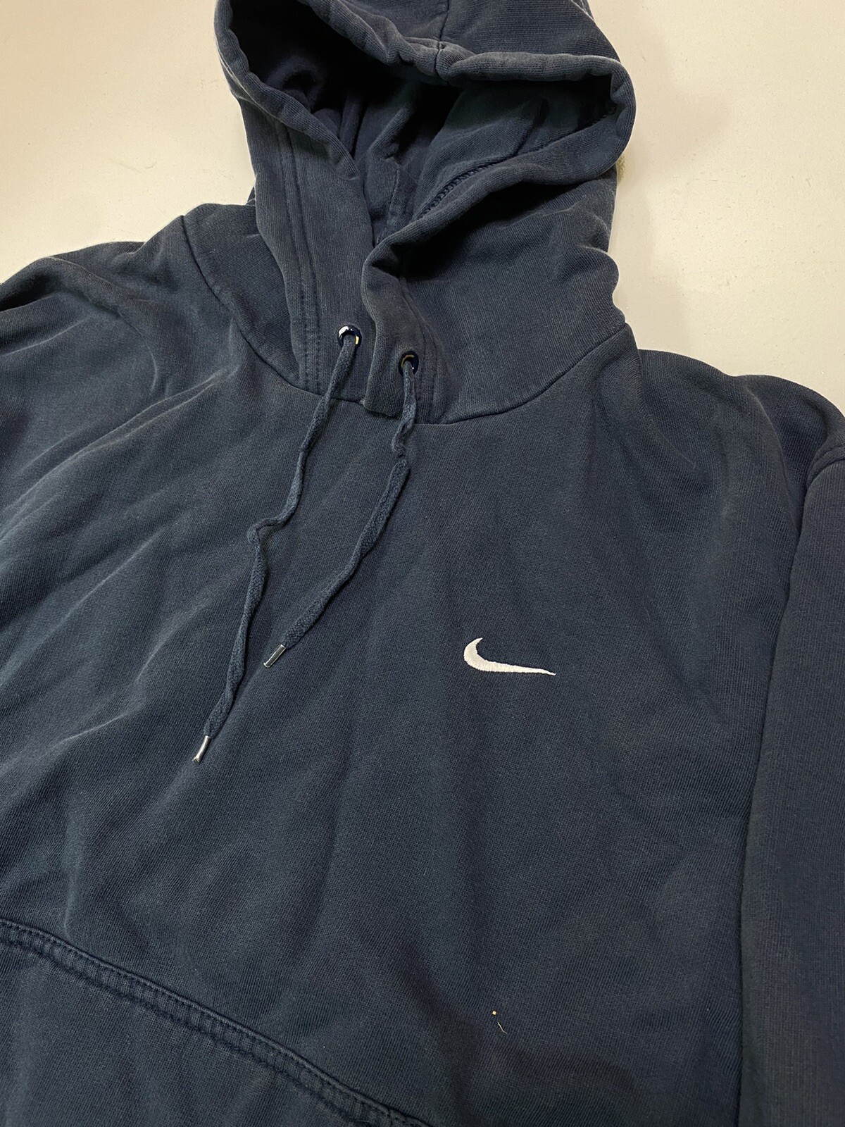 Vintage Vtg Nike Logo Check Hoodie Sweatshirt Sz Medium Pullover Blue ...