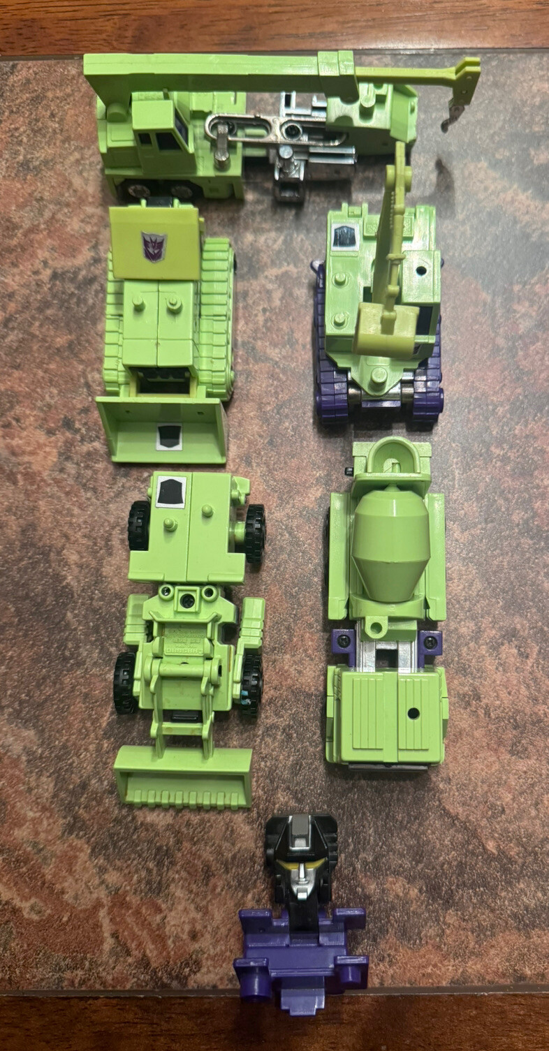 Vintage 1985 G1 Hasbro Transformers Constructicons Devastator Figure ...