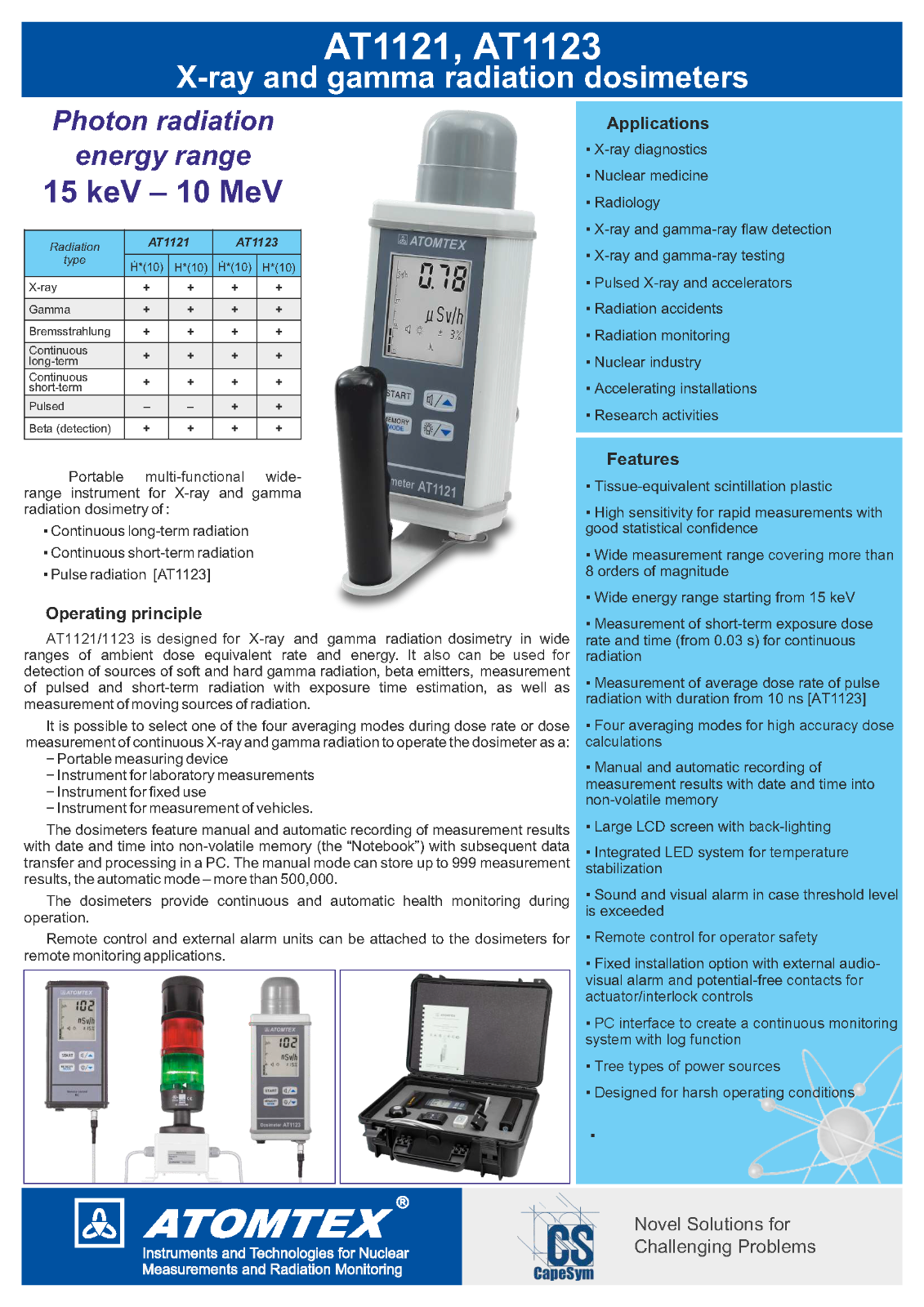 AT1123 professional radiation dose rate meter with USB and software | eBay
