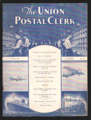 MAG: Union Postal Clerk 5/1937-Postal workers magazine-Unique insight ...