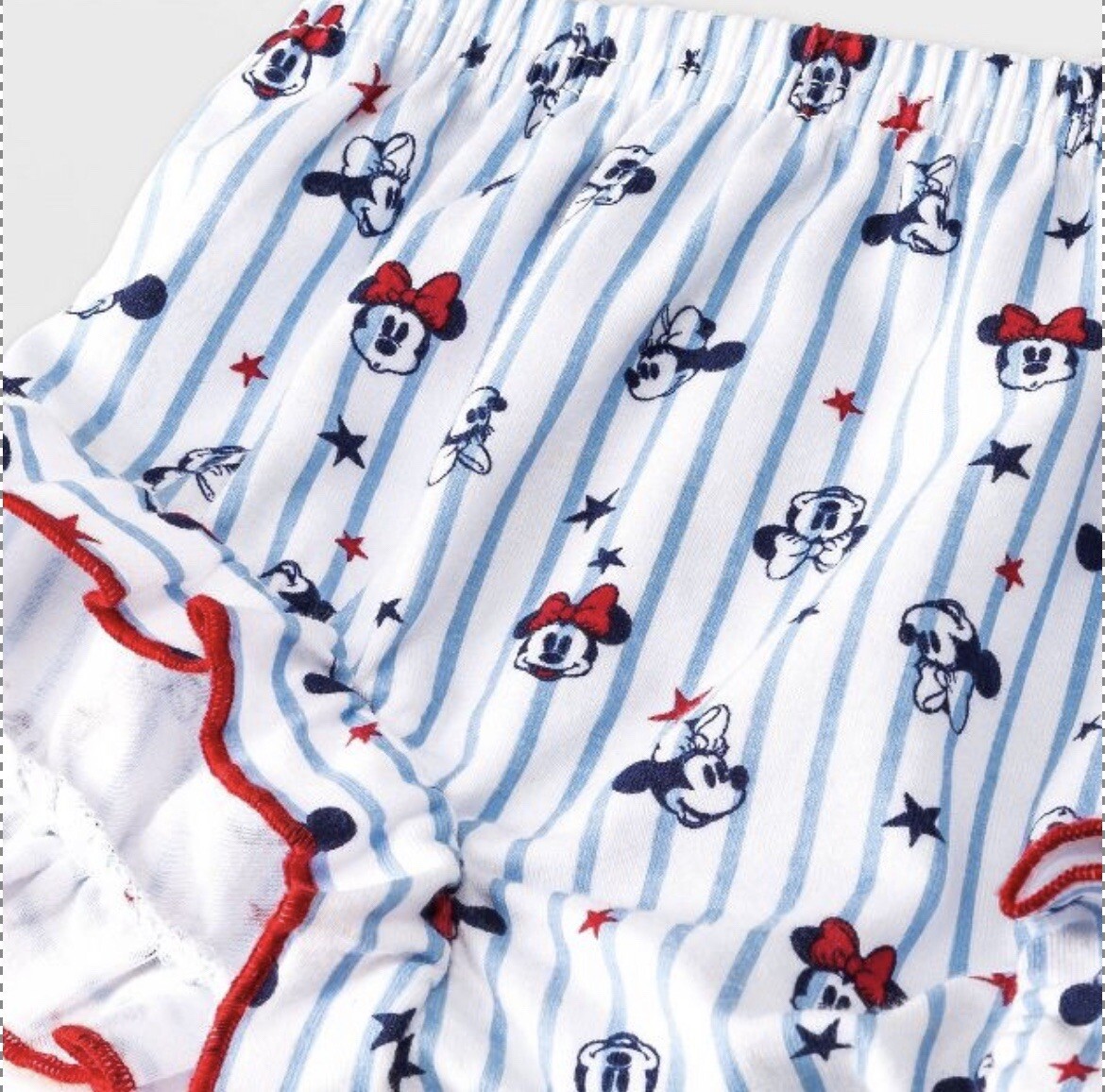 Disney Baby Minnie Mouse Spaghetti Bow Strap Top & Shorts Bottom Set ...