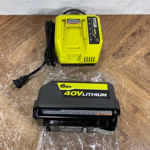 Ryobi 40V 6 Ah Lithium Ion Battery Genuine OP40605 & Charger OP408 Kit ...