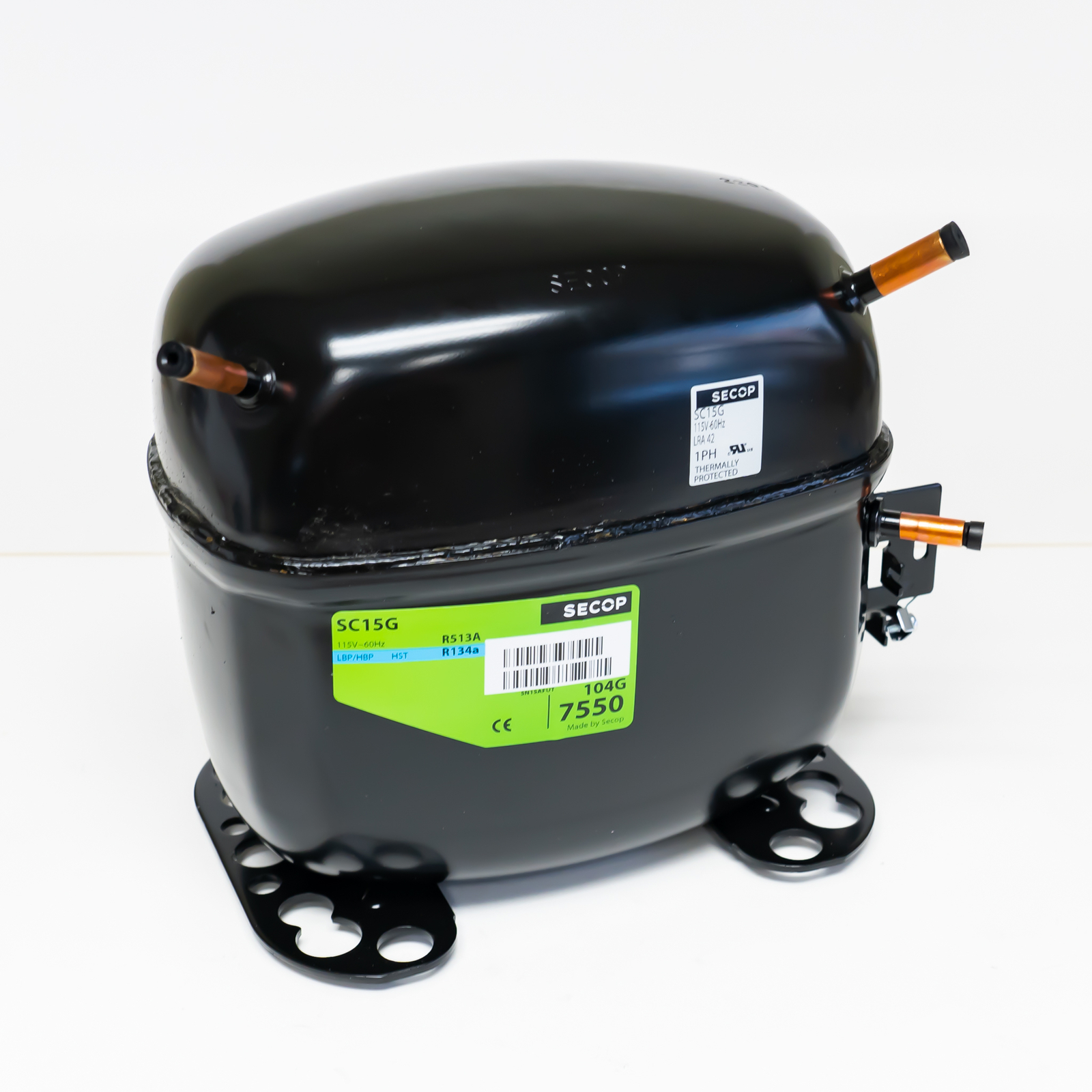 SC15G R134a Refrigeration Compressor 1/2 HP 5606 BTU HBP 115V for True ...