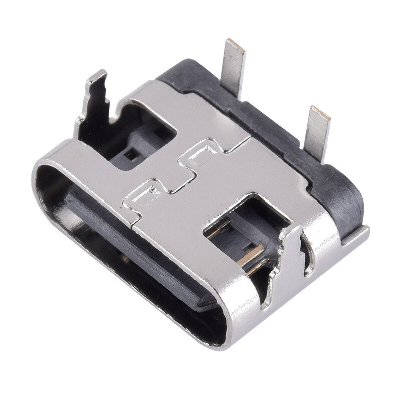 10Pcs 2 Pin Micro Type C Connector Socket USB 3.1 Type-C Female Power ...