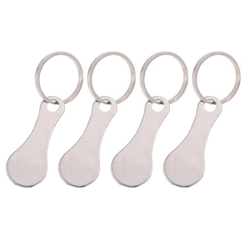 4Pcs insert coin keychain shopping cart quarter Grocery Cart Keychain ...