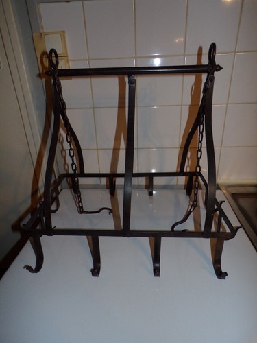 Support suspendue pour casseroles - Décoration cuisine en fer | eBay