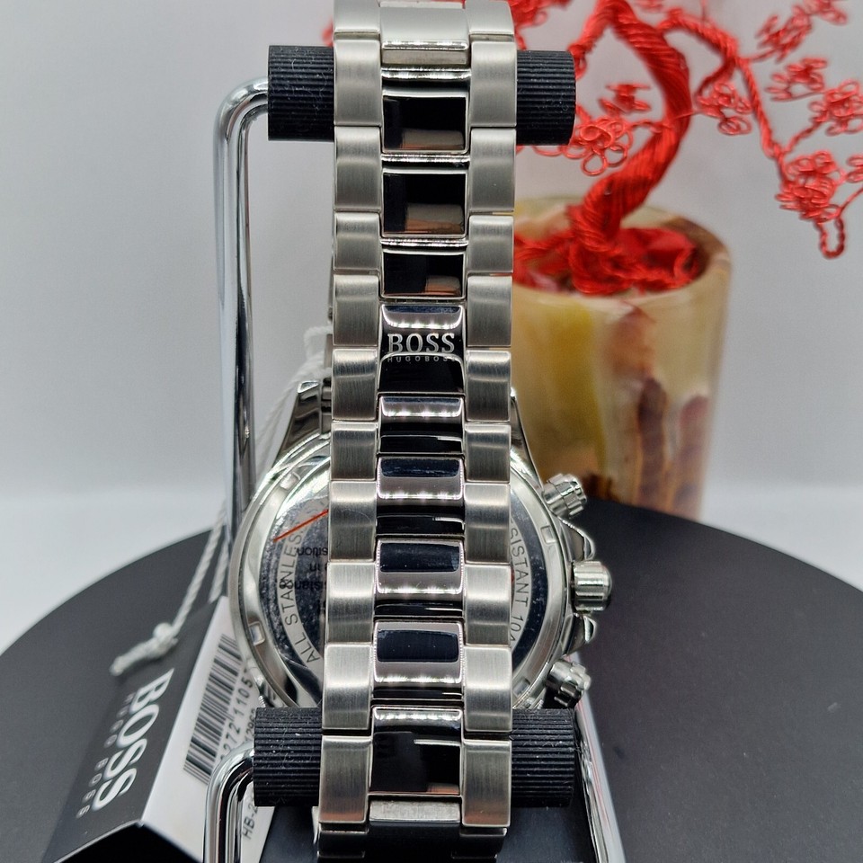 BOSS 1512962 MENS WATCH SILVER BRACELET WITH SILVER DIAL AND SILVER ...