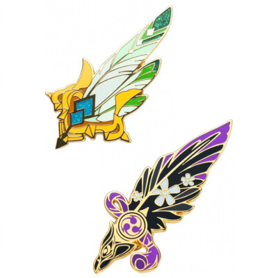 Genshin Impact Metal Badge Artifact Sundered Feather Viridescent ...