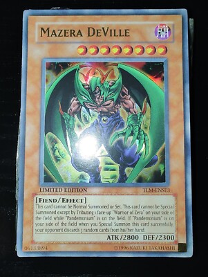 YuGiOh Mazera DeVille Ultra Rare Limited Edition TLM-ENSE3 NM-Mint | eBay