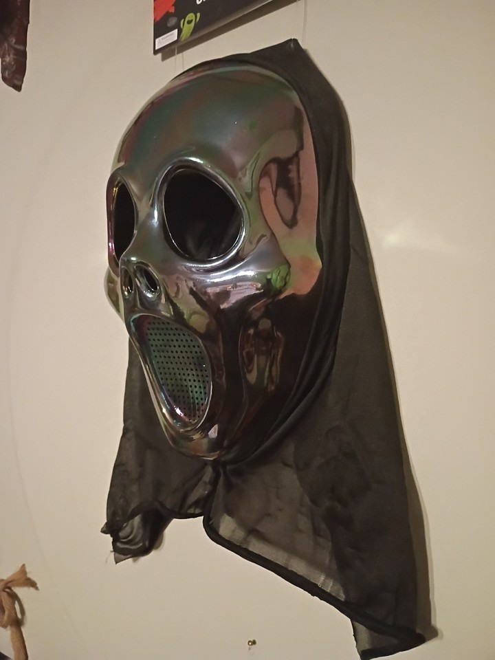 Halloween Scream Mask Oil Slick Man Color Reflective Adult Party ...