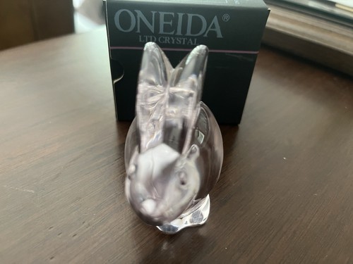 Oneida Crystal Pink Bunny w/ OB | eBay