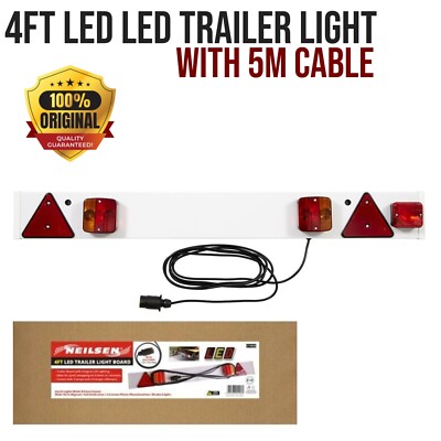 4ft LED Trailer Light Board Rear Tail Stop Light Indicator With 5m ...