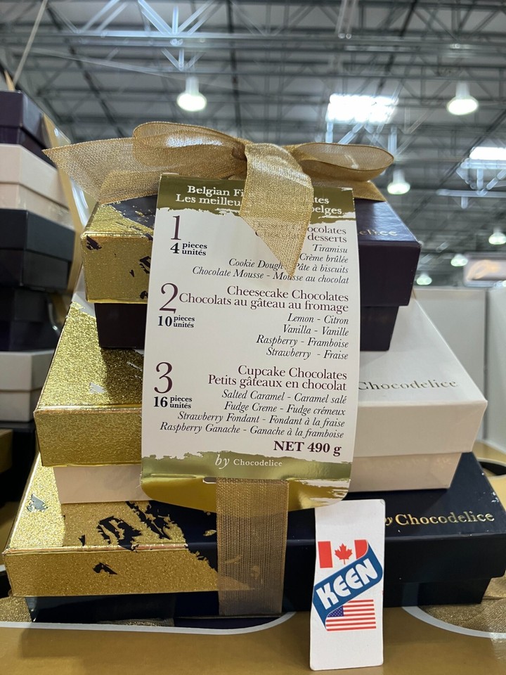 Chocodelice Belgian Finest Chocolates 3 Gift Box Set 490 g, Exp:2025AL ...