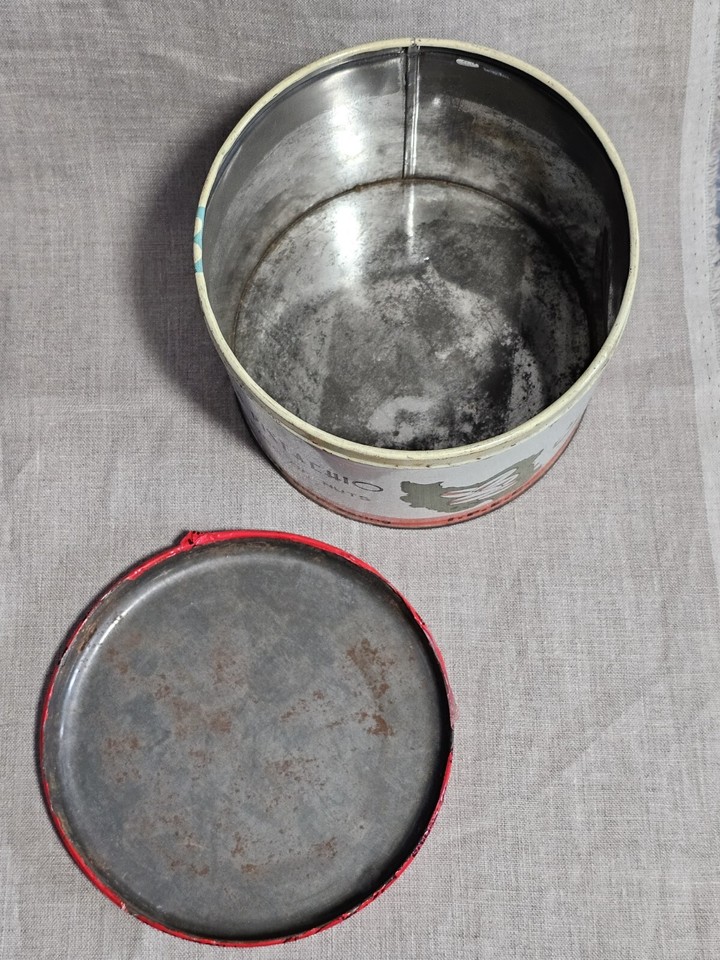 Vintage Pistachio Tin IRAN Aria Pistachio Export Company Teheran Arabic ...