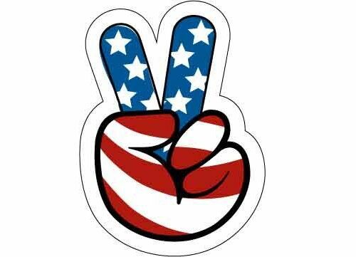 Peace Sign American Flag Style Vinyl Sticker Decal / bumper, phone ...