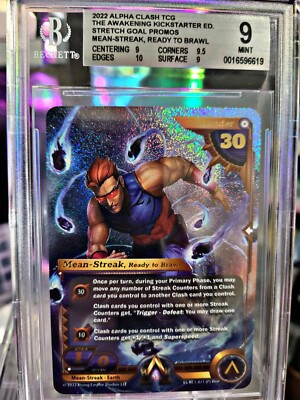GOLD STAMPED Alpha Clash TCG PROMO FOIL Mean-Streak Ready To Brawl BGS ...