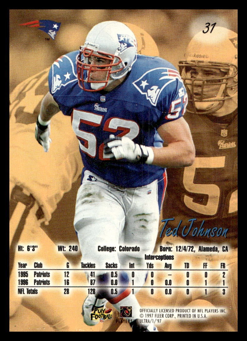 Ted Johnson Patriots Wife